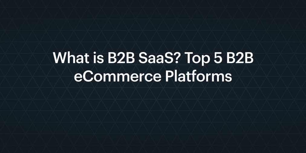 What is B2B SaaS? The 5 best B2B eCommerce Platforms