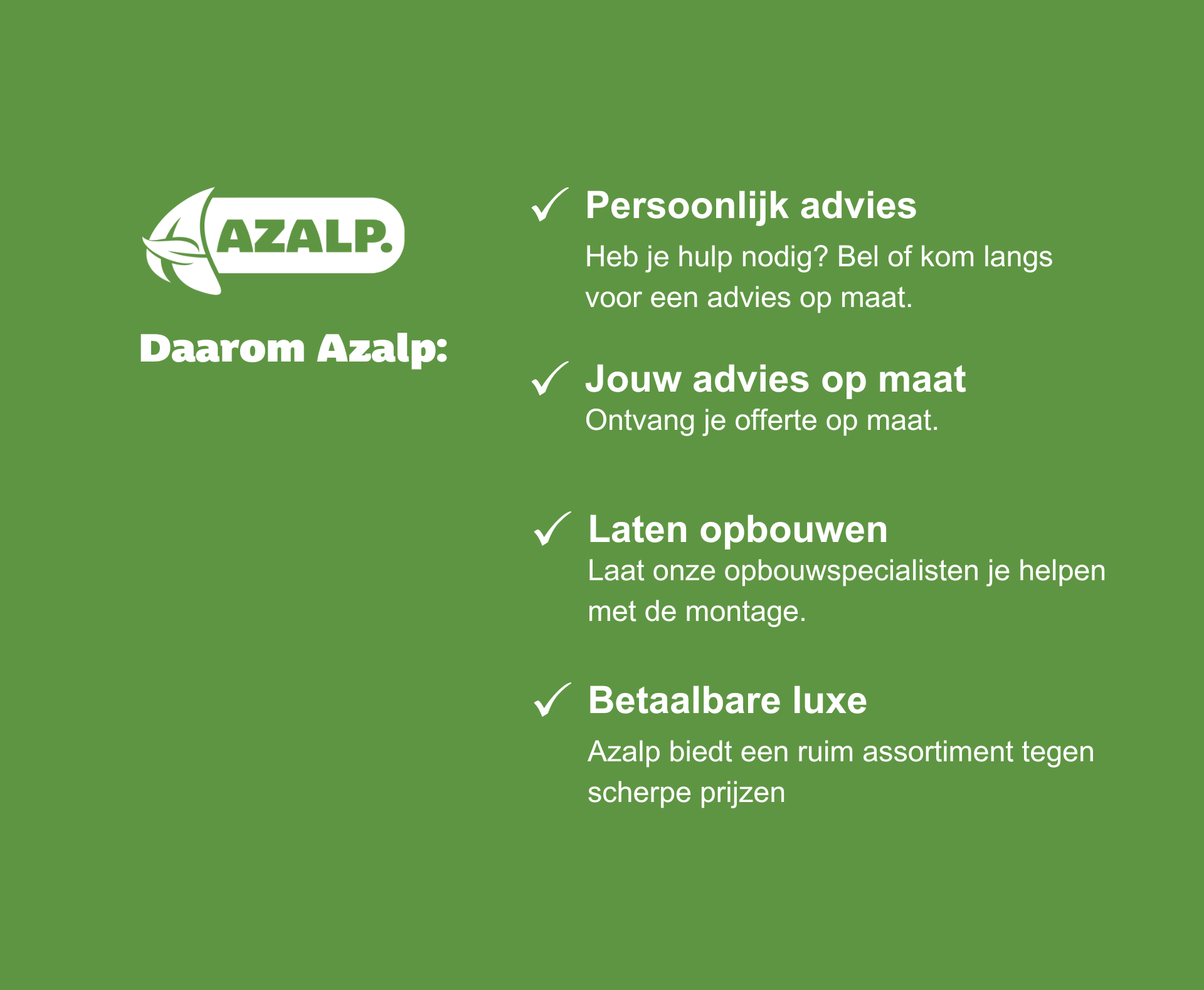 Azalp | Bestel je betaalbare overkapping, tuinhuis of opbergbox.