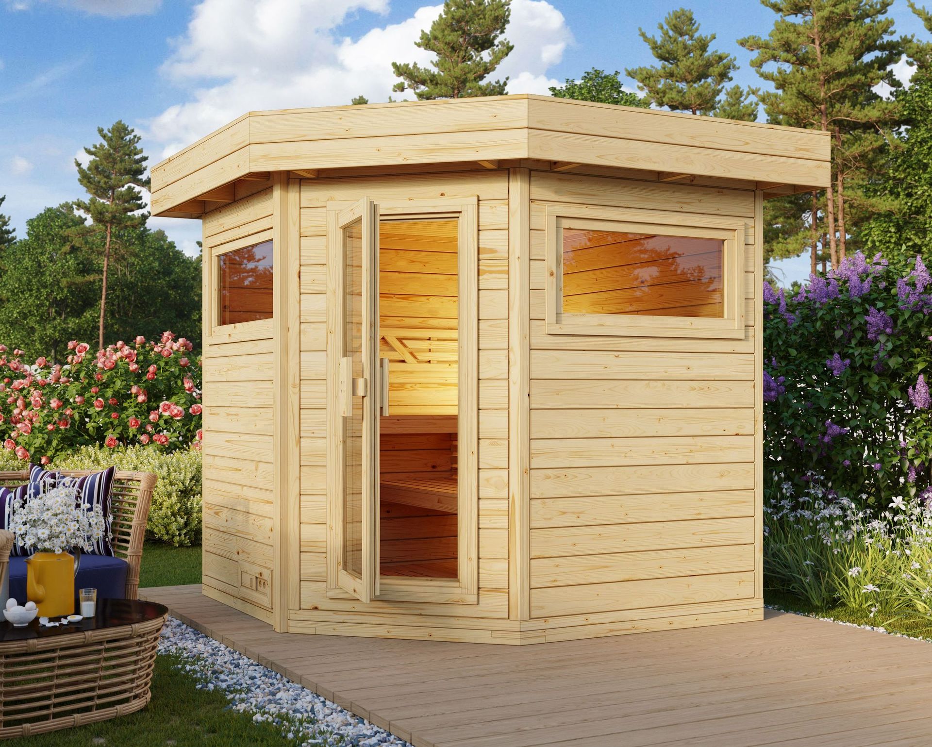 Azalp buitensauna Katsoa 223x249 cm kopen bij Azalp.nl
