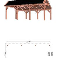 Trendhout Kapschuur de Stee 740x360 cm kopen bij Azalp.nl