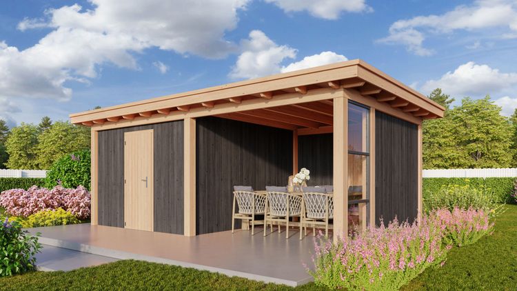 Kirk and Michaels Tiberius Nero Tuinhuis met overkapping 700x300 cm ...