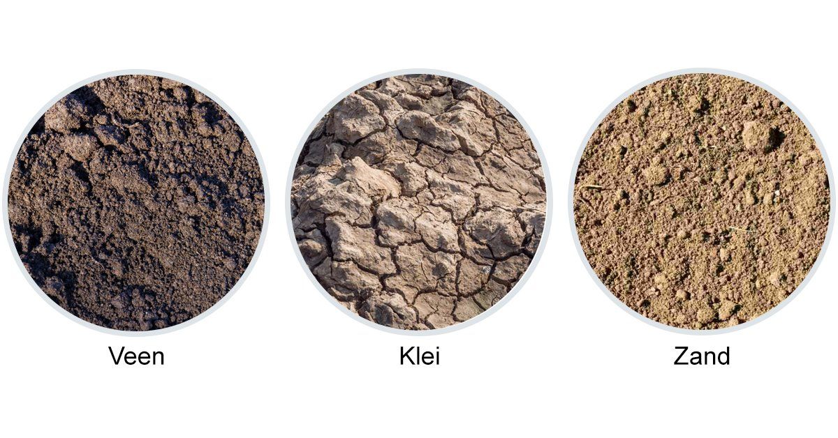 Verschillende grondsoorten