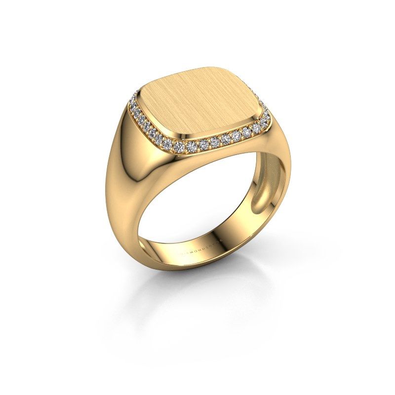 Quadratische Gold Herrenring Jesse 1 | Selbst gestalten!