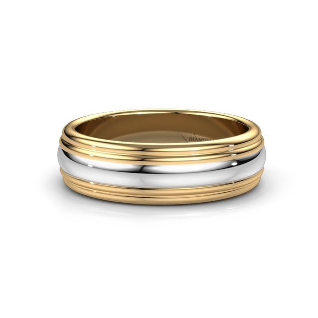 Goud met witgoud exclusief gouden heren trouwring WH2234MN