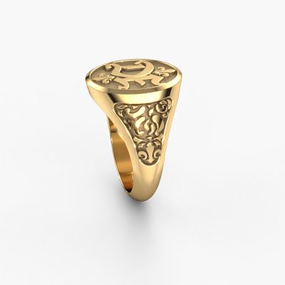 Uniek 2 kleuren gouden Brian monogram ring | Handgemaakt en uniek!