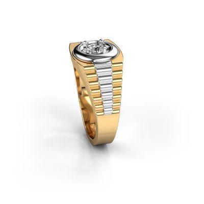 Solid gold rolex style ring Edward with diamond|-30%