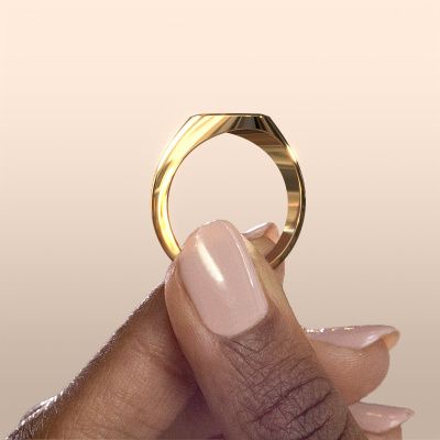 Special Nelly 1 signet ring van gold | DiamondsByMe