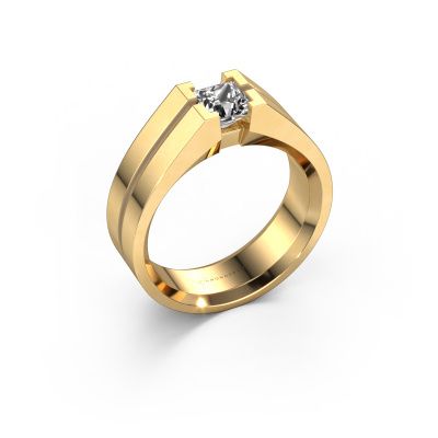 Diamanten 1.00 crt flache Gold Luxus Herrenring Stefan| -30%