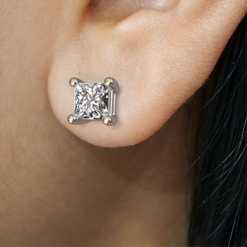 Sam square platina solitaire lab-grown diamant 0.80 crt solitaire ...
