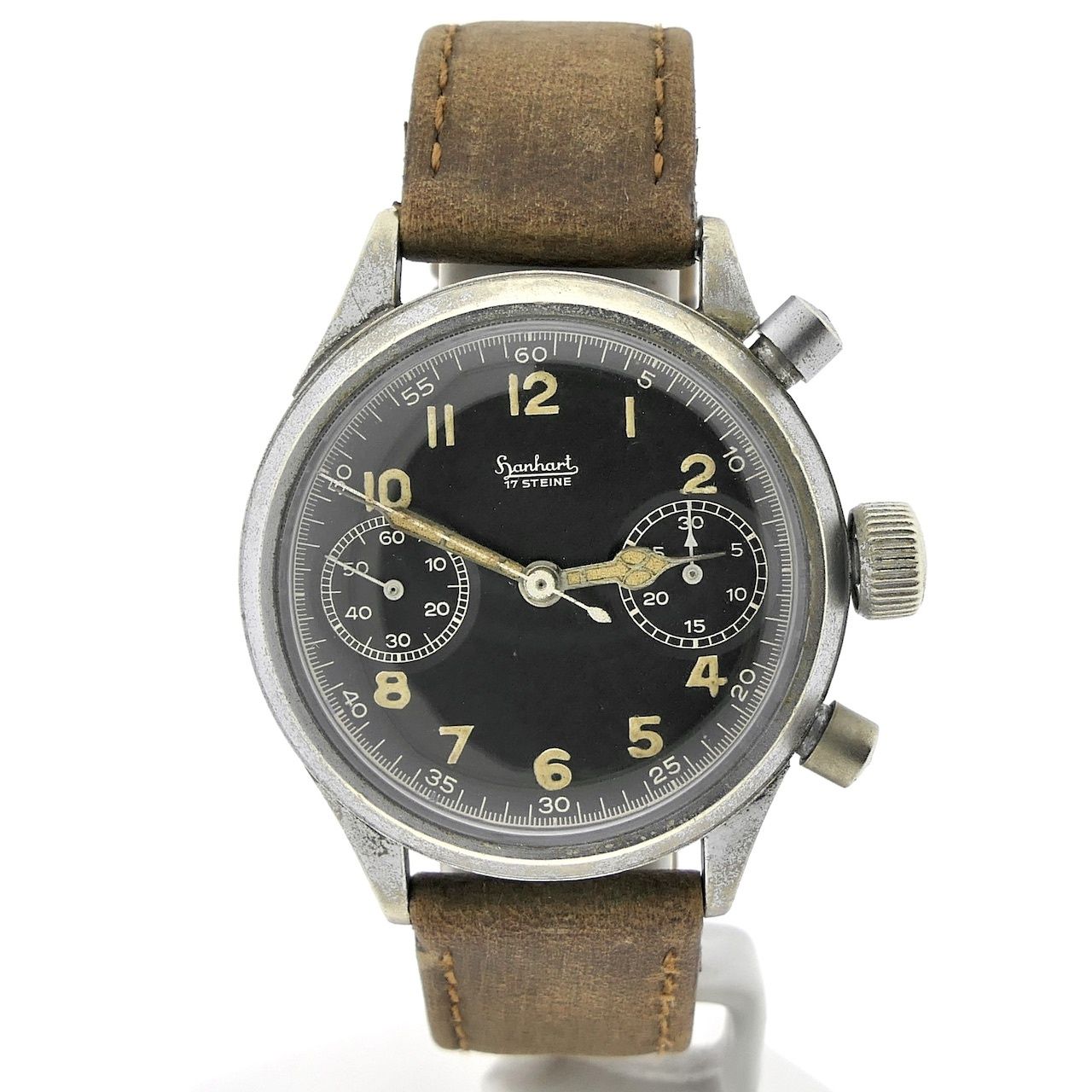 Hanhart Chrono Flyback; Vintage Flieger Uhr | Juweelwinkel.nl