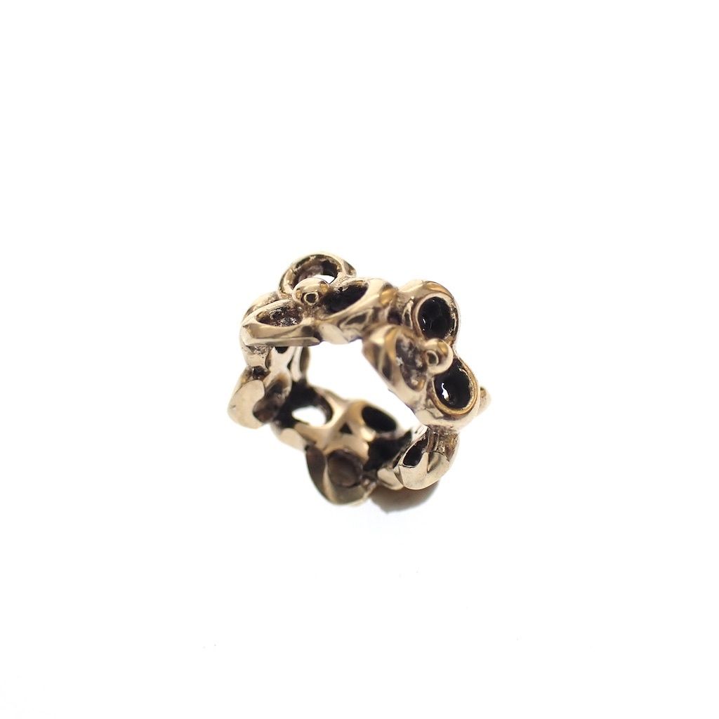 Gouden Pandora Spacer; Flowers in a Row | Juweelwinkel.nl