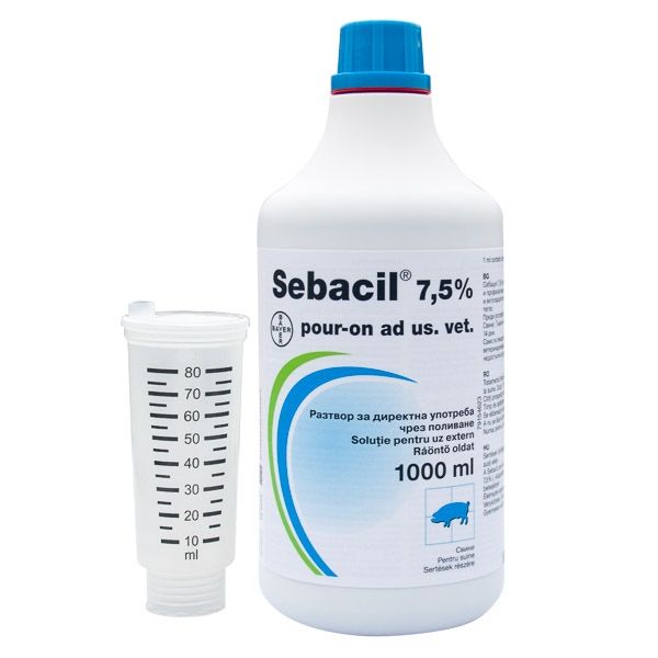 Sebacil 7.5% Pour-on x 1L: 353,32 lei - PetMart PetShop