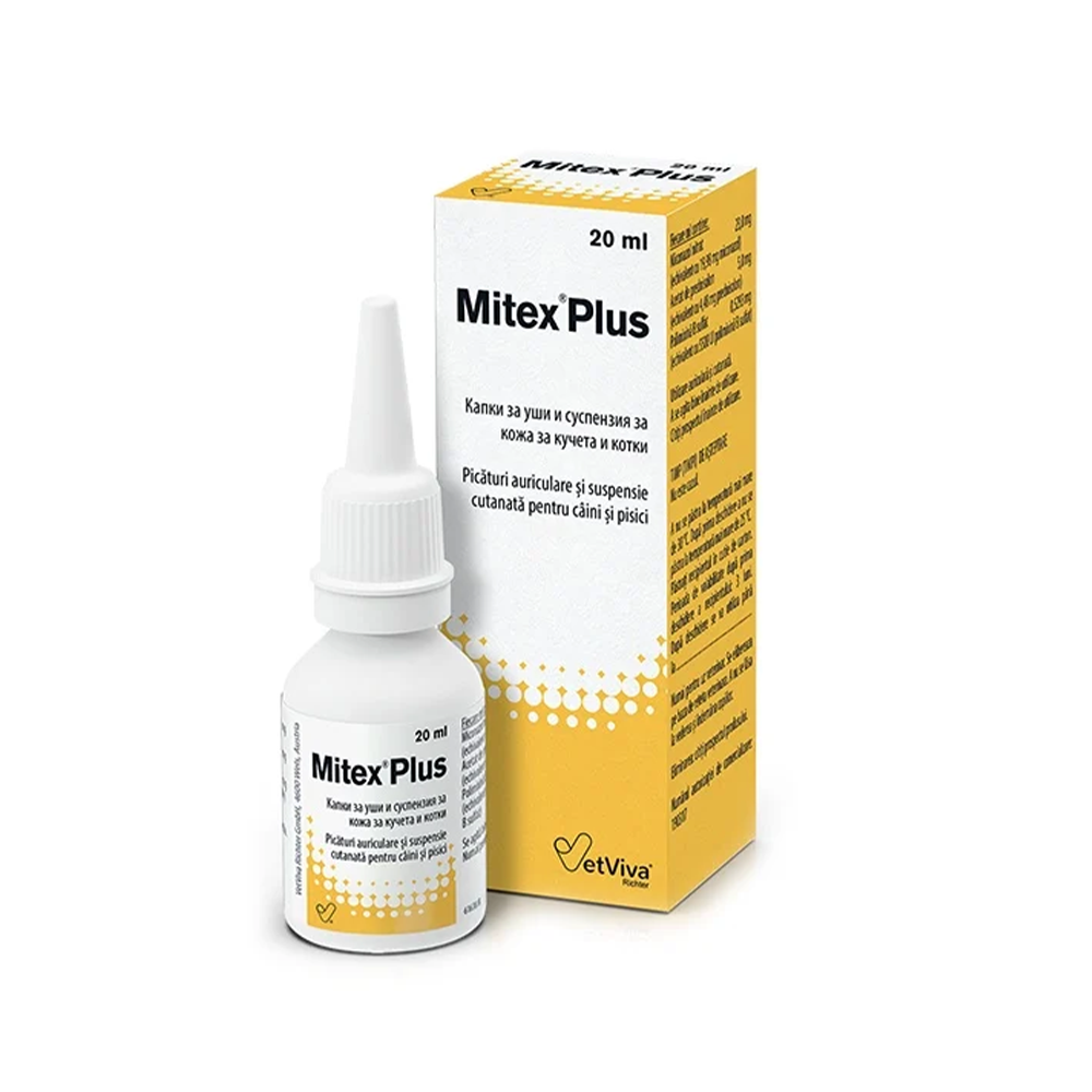 Mitex Plus Solutie Otica, 20 ml: 75,99 lei - PetMart PetShop