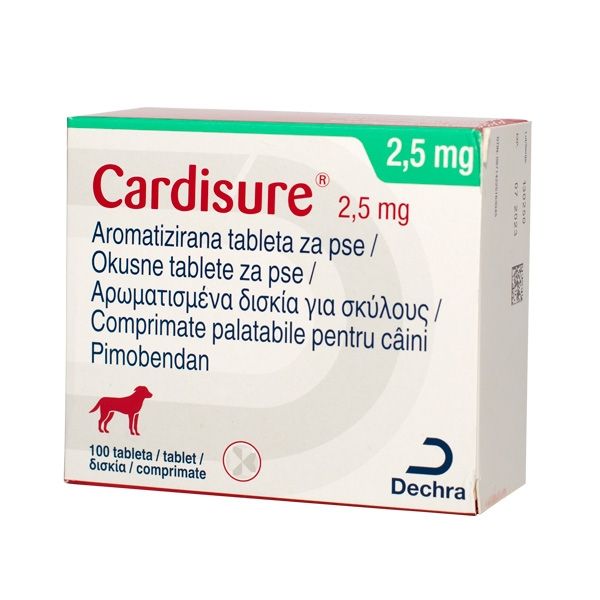 Cardisure 2.5 mg x 100 tablete palatabile: 246,30 lei - PetMart PetShop