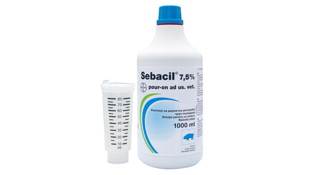 Sebacil 7.5% Pour-on x 1L: 353,32 lei - PetMart PetShop
