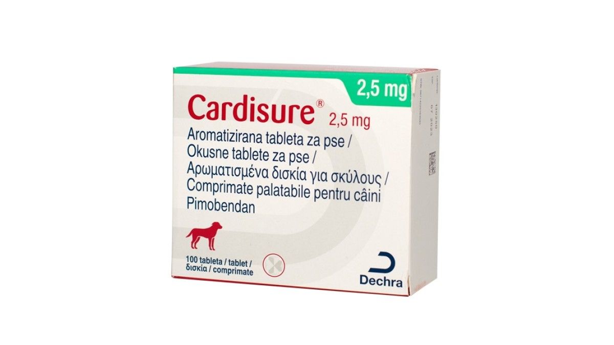 Cardisure 2.5 mg x 100 tablete palatabile: 246,30 lei - PetMart PetShop
