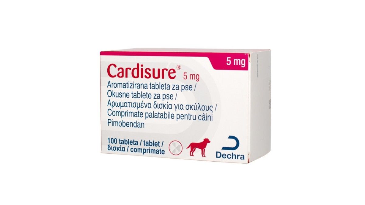 Cardisure 5 mg x 100 tablete palatabile: 289,00 lei - PetMart PetShop