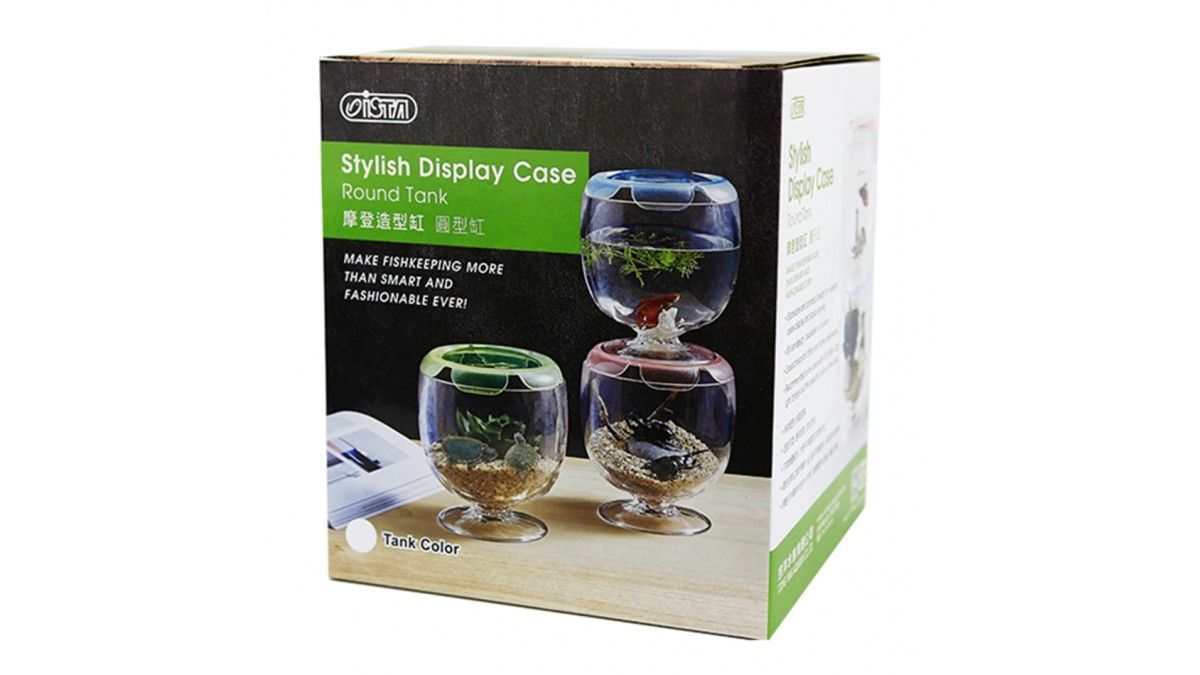 Acvariu acrilic ISTA Betta Stylish Display Case - rotund, albastru: 62 ...