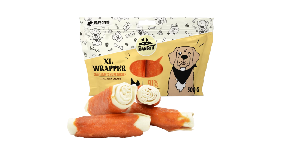 Mr. Bandit Wrapper XL, 13 cm, Pui, 500 g: 61,00 lei - PetMart PetShop