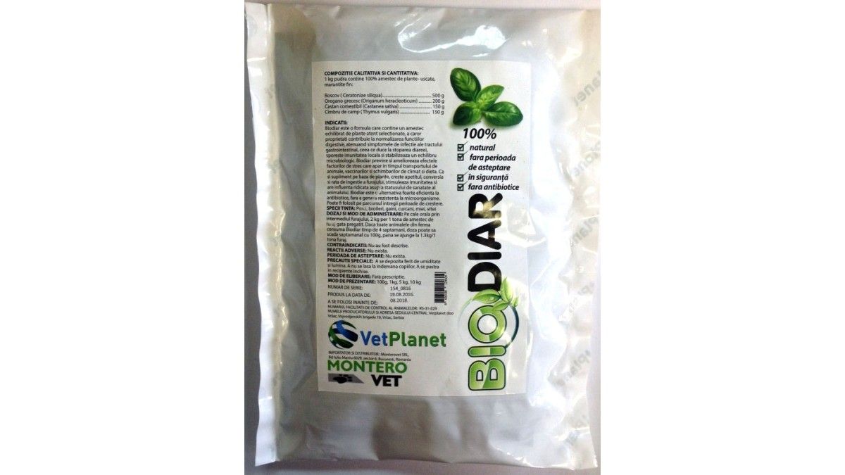Biodiar Powder, 100 g: 7,54 lei - PetMart PetShop