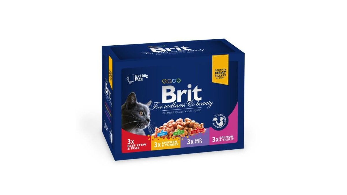 Brit Premium Cat plic Family Variety, 12 Plicuri x 100 g: 34,06 lei ...