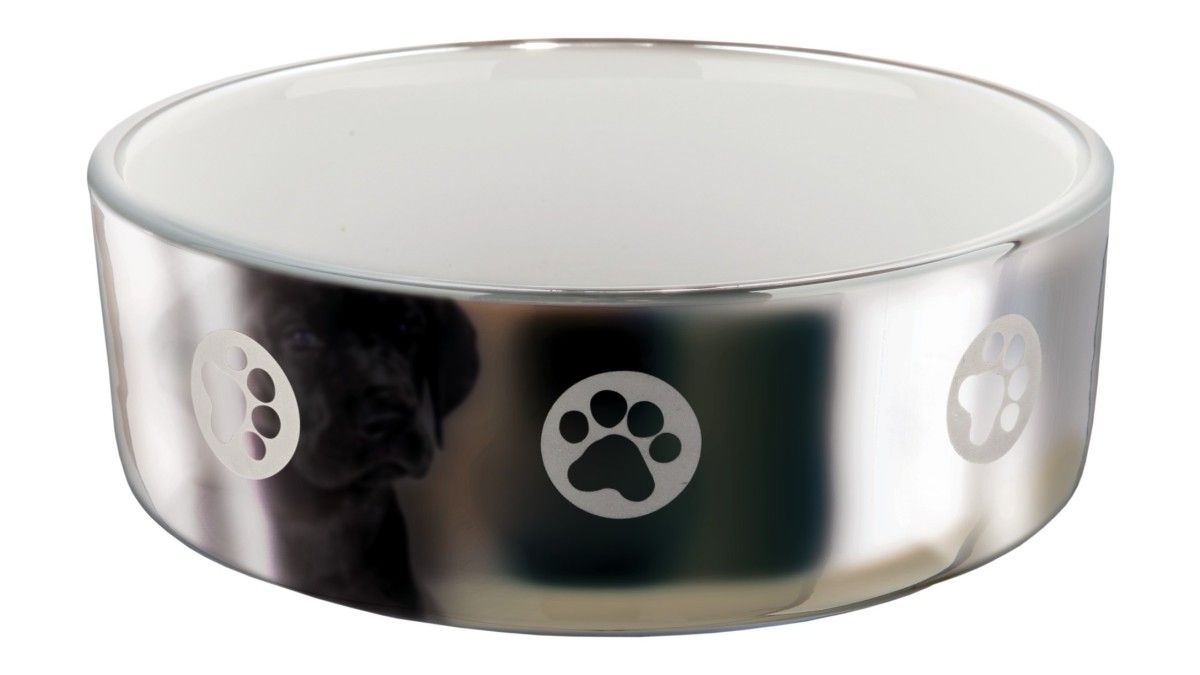 Castron Ceramic 1.5 l/19 Gri cu Alb 25085: 52,90 lei - PetMart PetShop