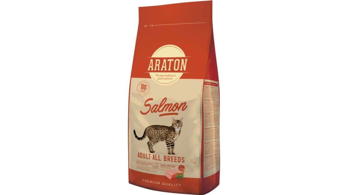 Araton Cat Adult Salmon, 15 Kg: 249,22 lei - PetMart PetShop