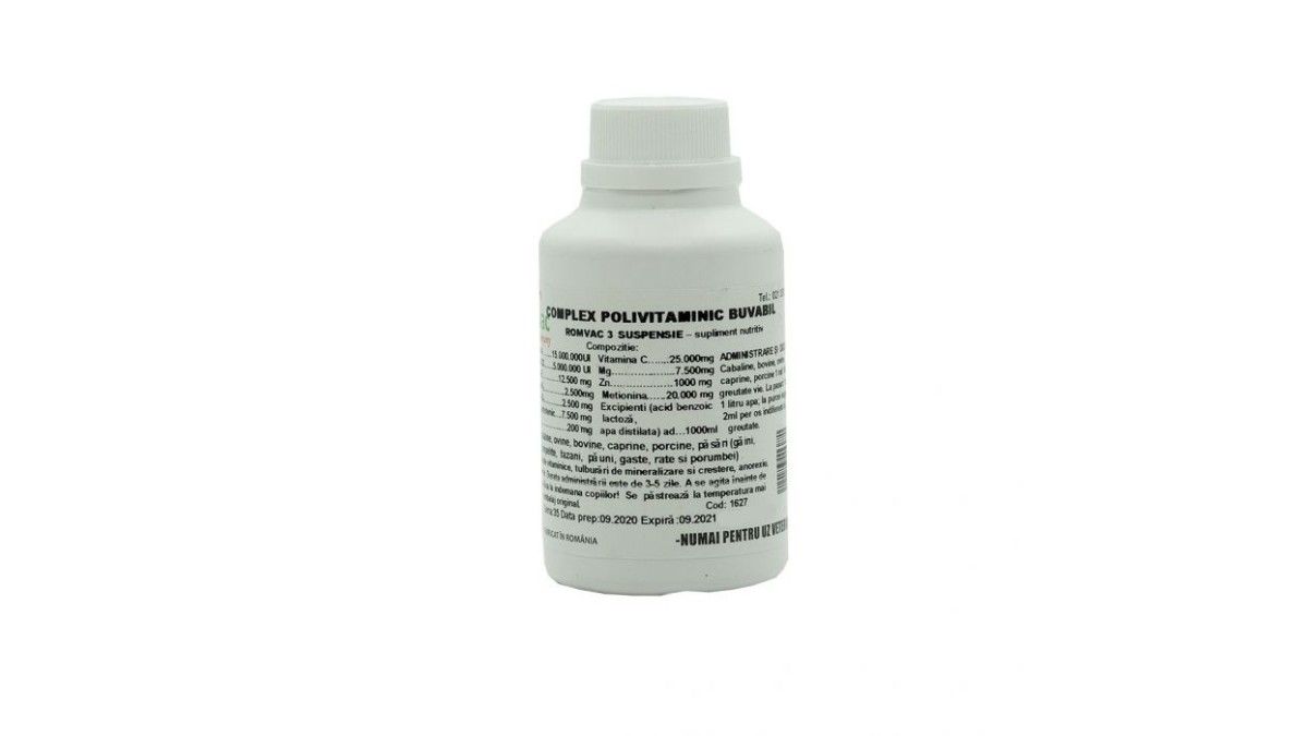 Complex Polivitaminic Buvabil Romvac-3, 50 ml: 17,60 lei - PetMart PetShop
