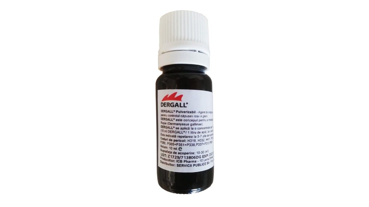 Dergall, solutie deparazitat extern gainile si adaposturile, 10 ml: 13 ...