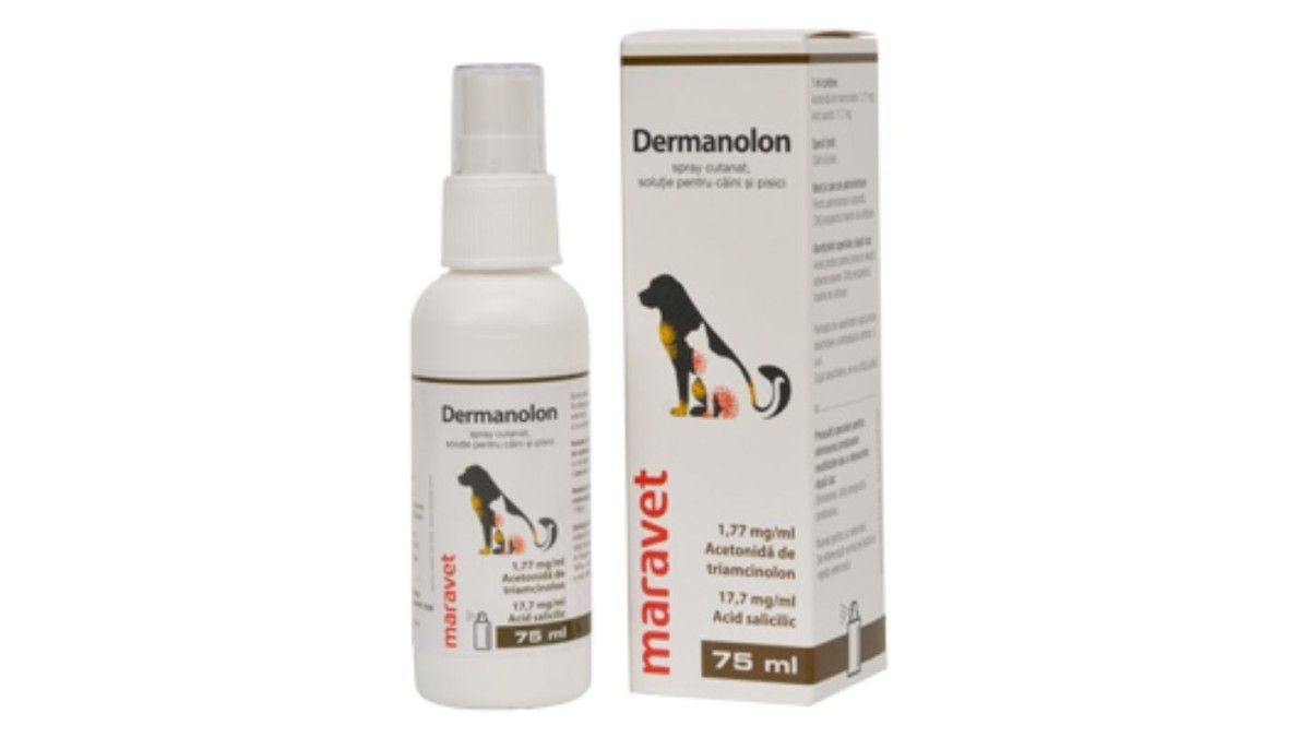 Dermanolon spray, 75 ml: 94,21 lei - PetMart PetShop