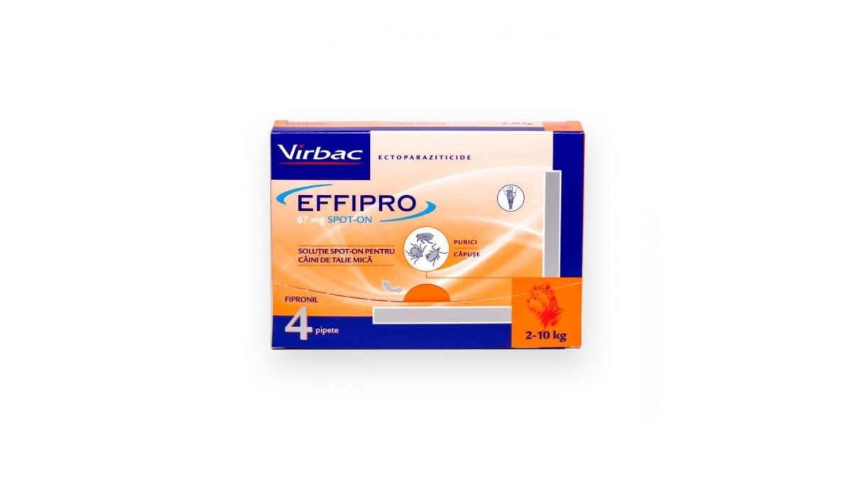 Effipro Dog S 67 mg Spot On (2 - 10 kg), 4 pipete: 128,64 lei - PetMart ...