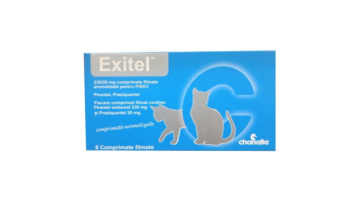 Exitel Cat, 230/ 20 mg, 8 comprimate: 50,04 RON - PetMart PetShop