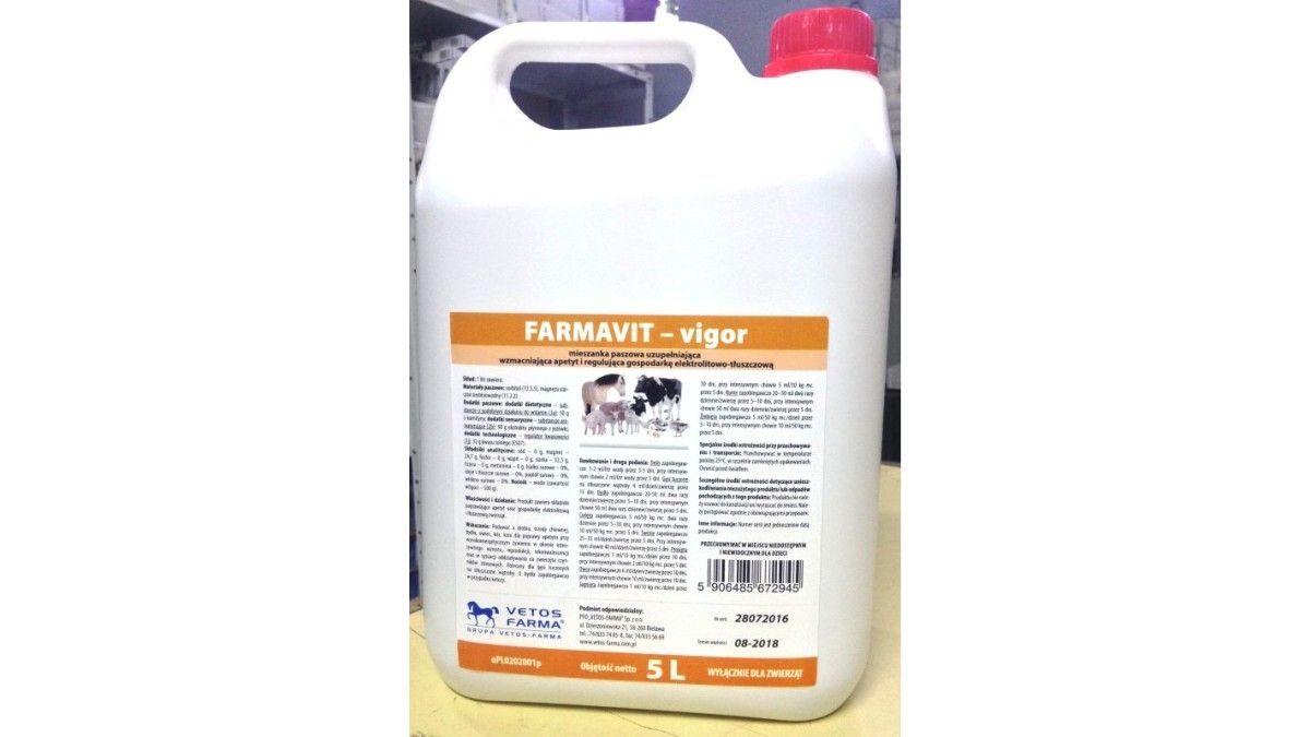 FARMAVIT VIGOR, 5 L: 356,14 lei - PetMart PetShop
