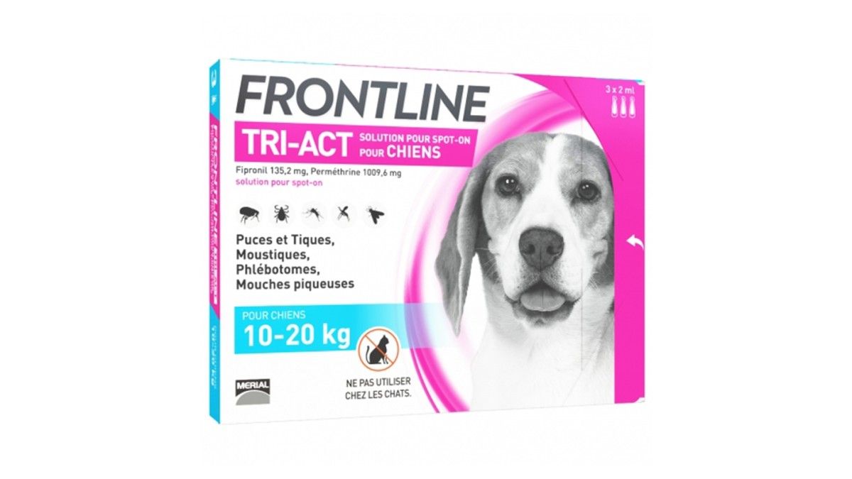 Frontline Tri-Act M (10-20 kg) - 3 Pipete Antiparazitare: 107,30 RON ...