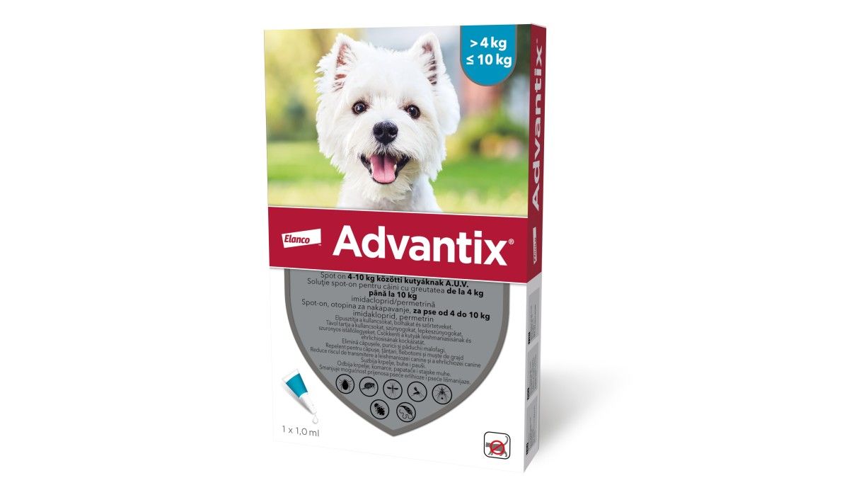 Advantix 100 Caini (4 - 10 kg), 1 pipeta: 41,92 lei - PetMart PetShop