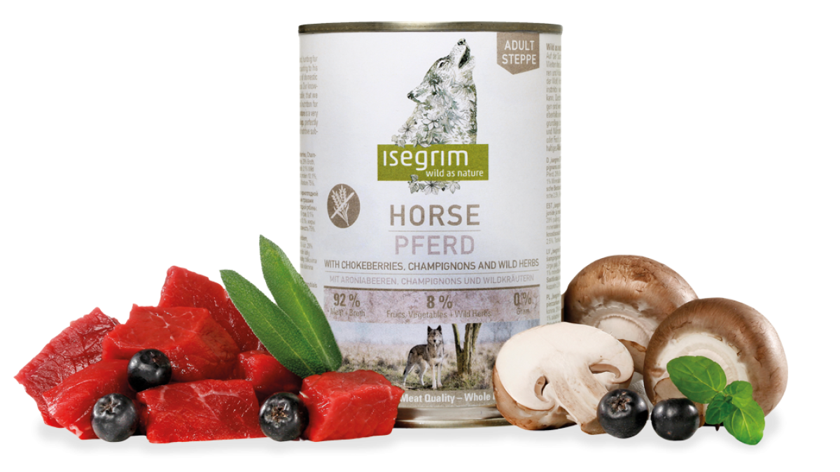 Hrana umeda, Isegrim Dog Adult Horse, 800 g: 19,38 lei - PetMart PetShop