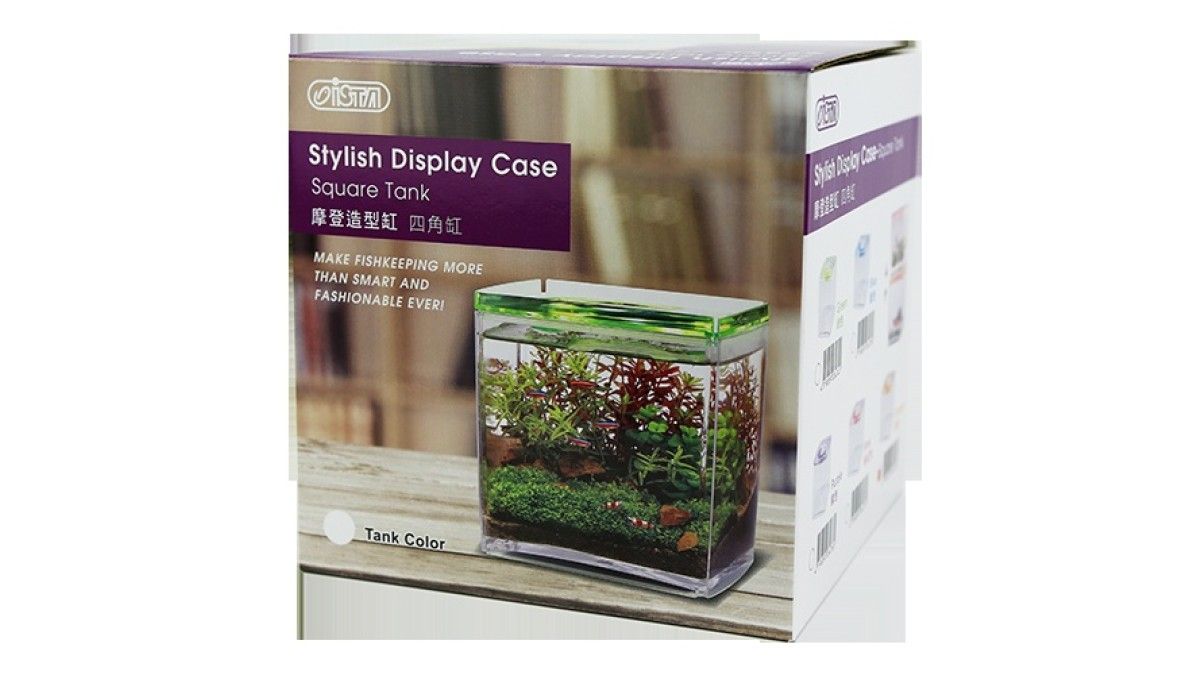 ISTA - Acvariu acrilic betta, cub, verde - Stylish Display Case-Square ...