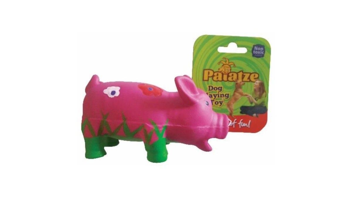 Jucarie Paiatze Dog Porcusor Latex, roz, 14 cm: 19,42 lei - PetMart PetShop