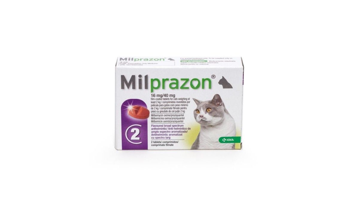 Milprazon Cat 16 / 40 mg (2 - 8 kg), 2 tablete: 69,71 lei - PetMart PetShop