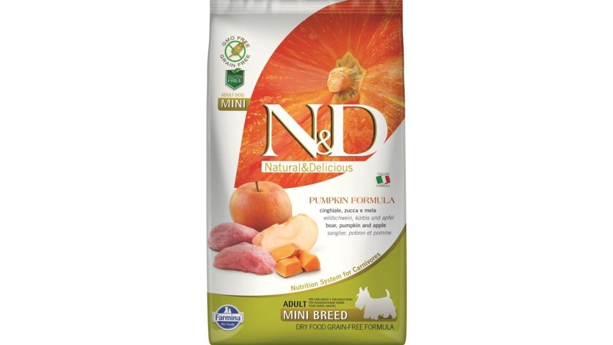 N&D Dog GF Pumpkin Boar & Apple Adult Mini, 2.5 kg: 119,06 lei ...