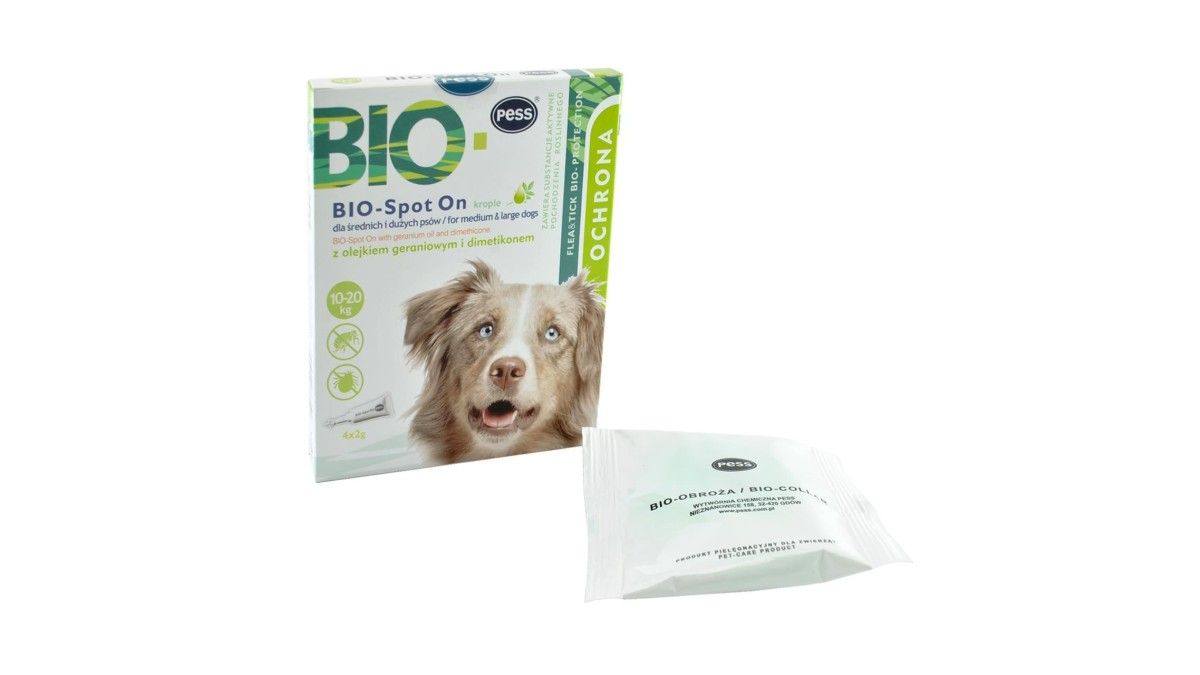 Pipeta Antiparazitara Caine Talie Medie & Mare PESS Bio-Spot On cu Ulei ...