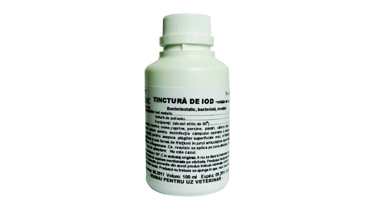 Tinctura de Iod, 100 ml: 31,46 lei - PetMart PetShop