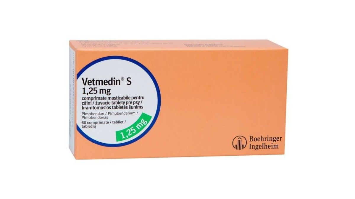 Vetmedin 1.25 mg, 50 comprimate masticabile, caini: 198,13 lei ...