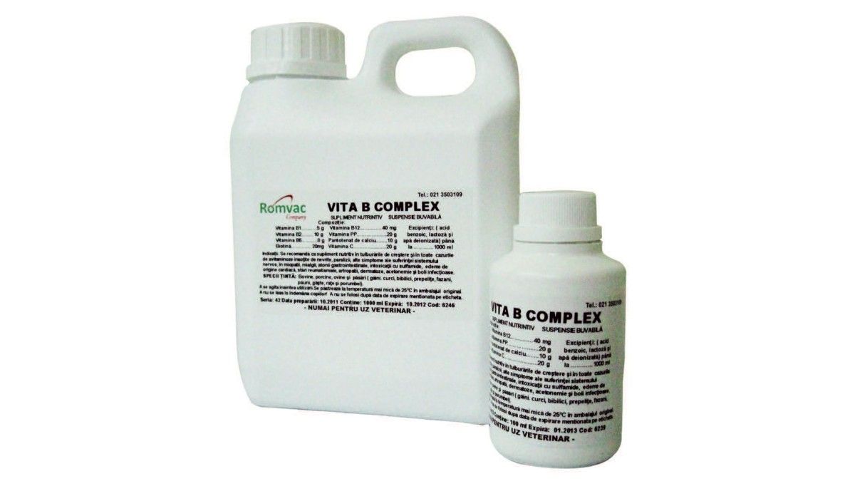 Vita B Complex, 100 ml: 20,20 lei - PetMart PetShop