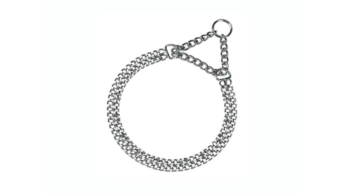 Zgarda caine lant dublu 60 cm: 57,31 lei - PetMart PetShop