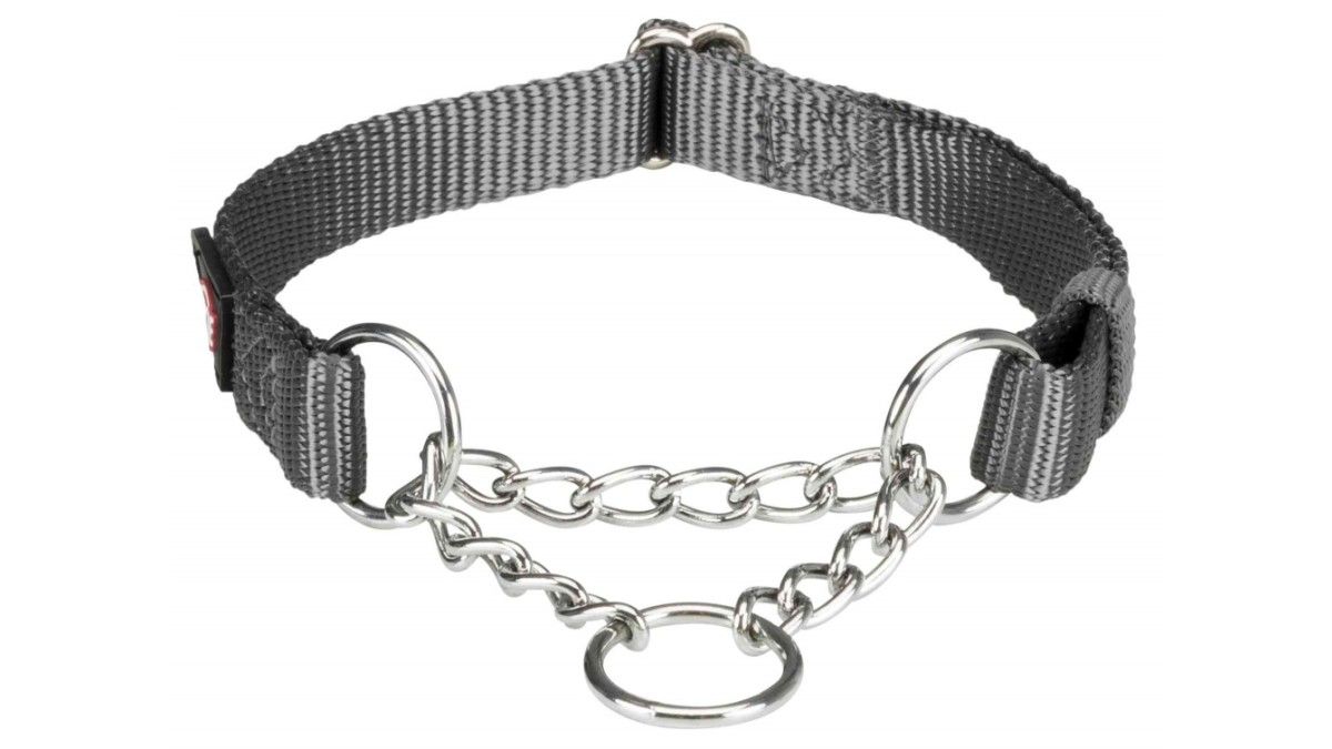 Zgarda.Chinga cu Lant Strangulanta 45-70cm/ 25mm Gri 202916: 21,29 lei ...