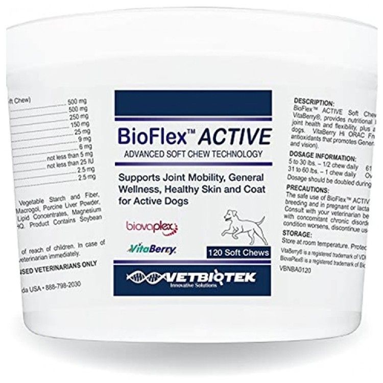 Bioflex Active, Vetbiotek, 120 tablete: 262,99 lei - PetMart PetShop