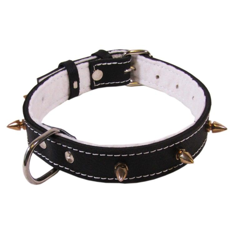 Zgarda Piele Cu Colti Tip 25 mm/58 cm - Negru: 28,84 lei - PetMart PetShop