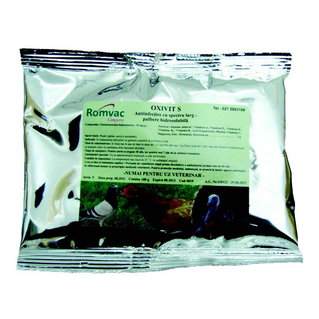 OXIVIT S Pulbere hidrosolubila 100 g: 15,73 lei - PetMart PetShop