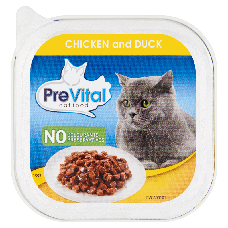 Prevital Cat 100g Pateu Bucati de Pui si Rata: 2,06 lei - PetMart PetShop